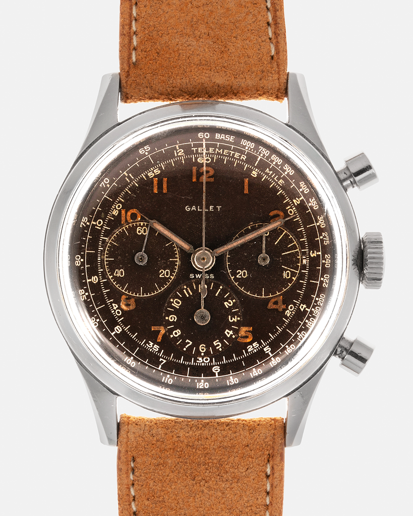 Gallet Multichron 'Jim Clark' Steel Chronograph 12H Tropical Watch | S ...