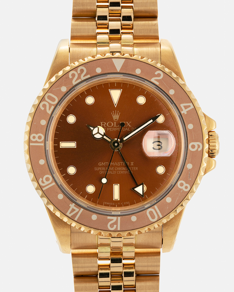 Rolex GMT-Master II 16718 Rootbeer Gold Watch | S.Song Vintage ...